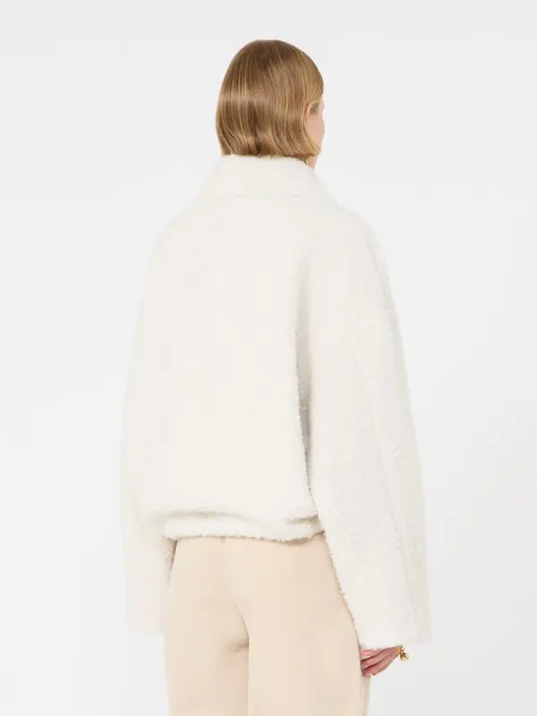 Max Mara Short Furry Jersey Jacket