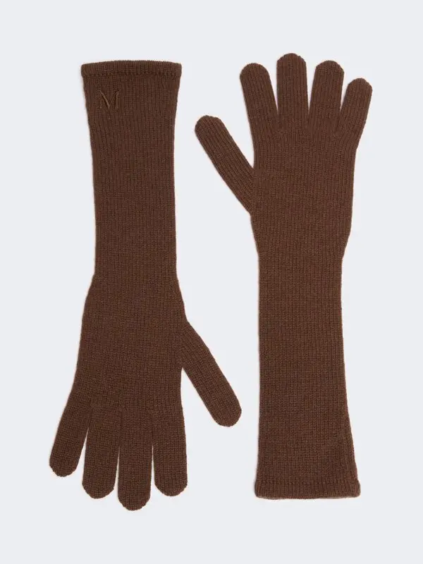 Max Mara Long Cashmere Gloves - Rust