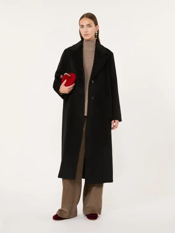 Max Mara Wool And Alpaca Teddy Long Coat