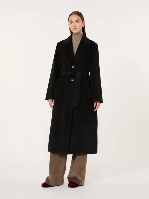 Max Mara Wool And Alpaca Teddy Long Coat
