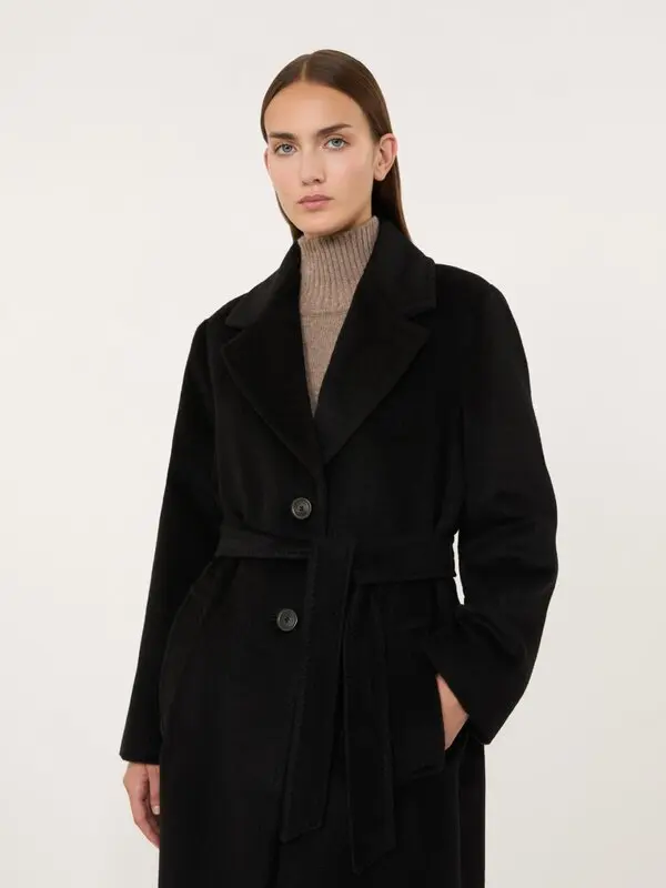 Max Mara Wool And Alpaca Teddy Long Coat