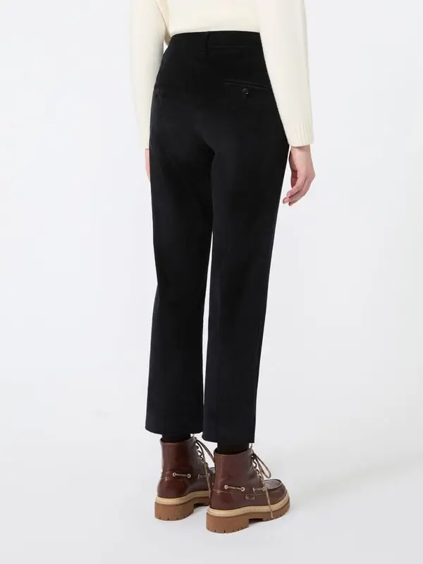 Max Mara Cotton Velvet Cropped Trousers