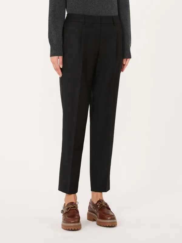 Max Mara Stretch-flannel Cropped Trousers