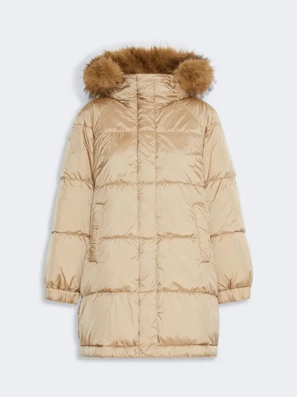 Max Mara Reversible Midi Parka In Water-repellent Plain-weave Fabric