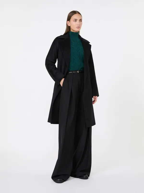 Max Mara Wool Broadcloth Robe Coat