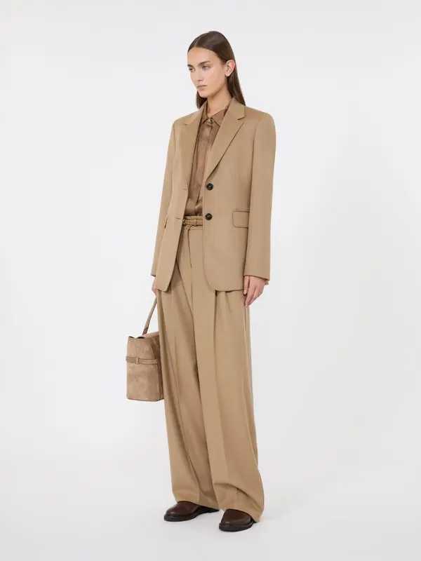 Max Mara Single-breasted Wool Broadcloth Blazer