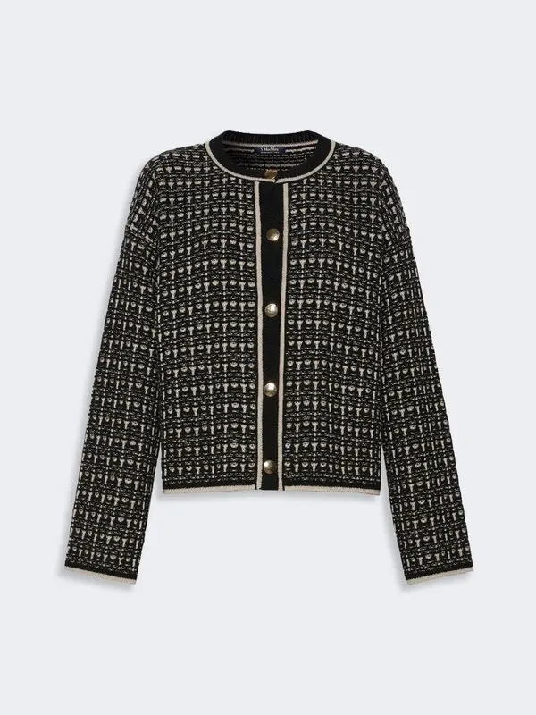 Max Mara Wool And Cashmere Boxy Cardigan - Black