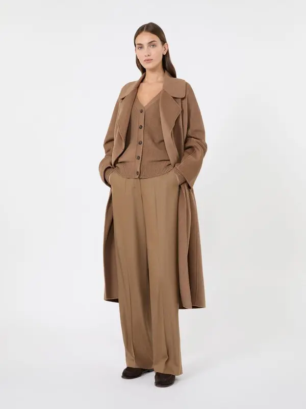 Max Mara Mannish Wool Yarn Cardigan