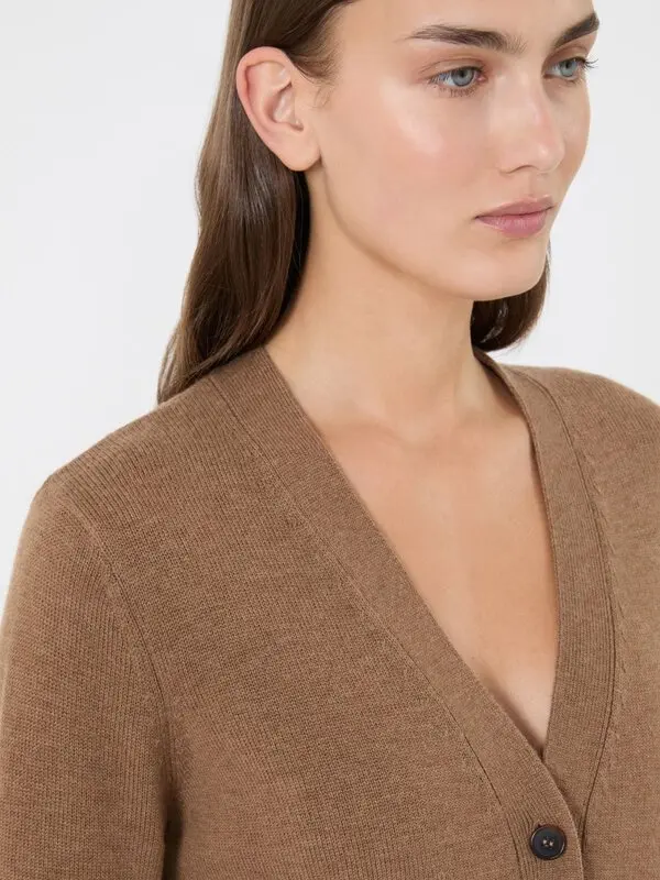 Max Mara Mannish Wool Yarn Cardigan
