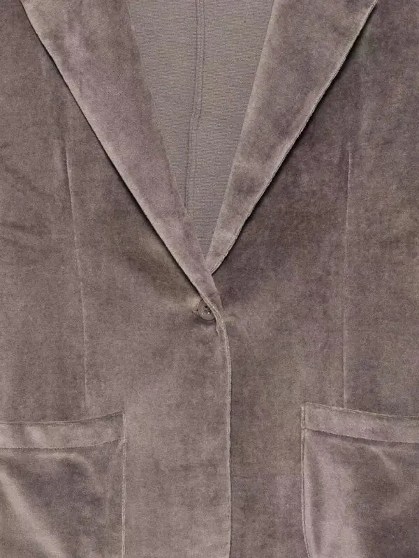 Majestic Filatures Velvet-effect Single-breasted Jacket