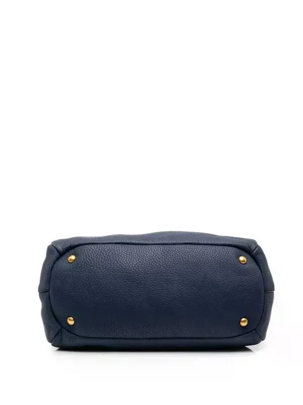 Prada 2000-2013 Vitello Daino Zip Top Convertible Tote Satchel