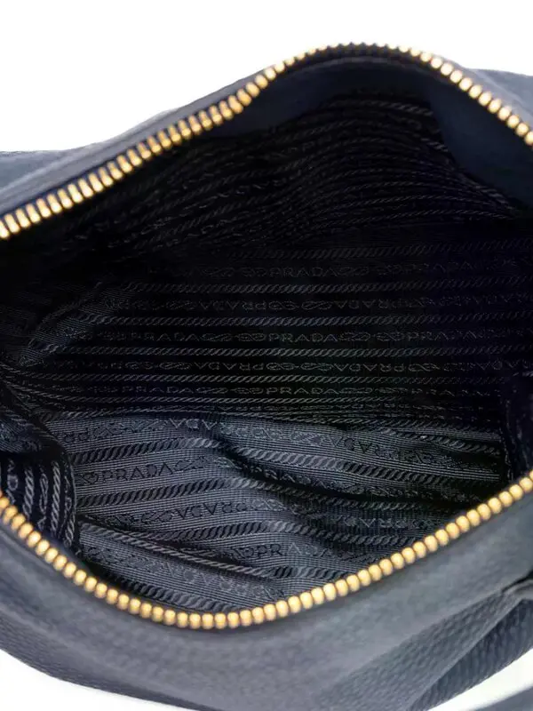 Prada 2000-2013 Vitello Daino Zip Top Convertible Tote Satchel