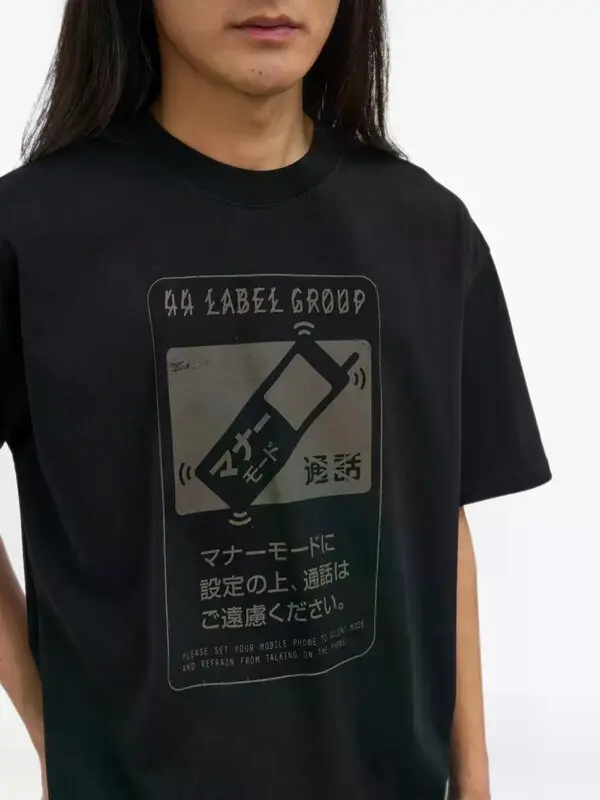 44 LABEL GROUP Mute Corrosion Graphic-print Cotton T-shirt
