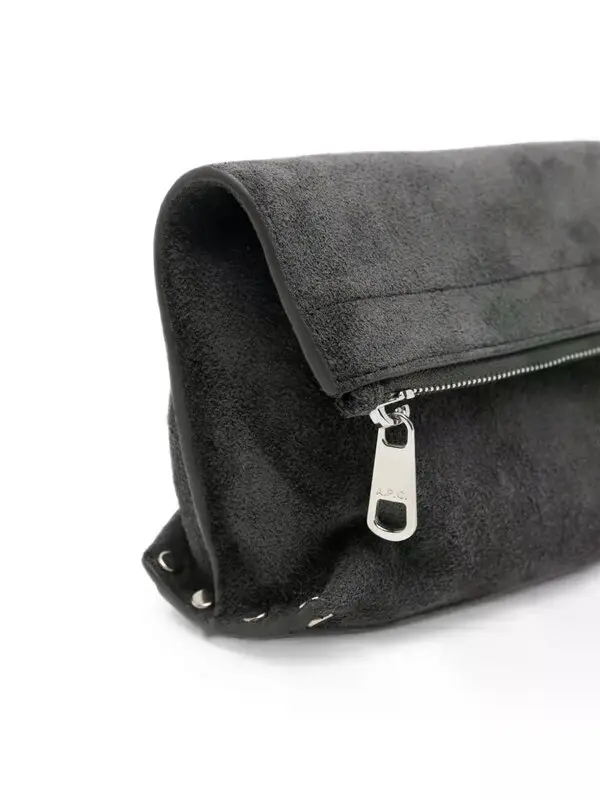A.p.c. Suede Zip-top Clutch Bag