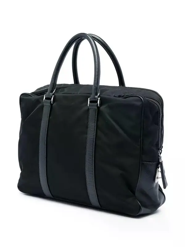 Prada 2013-2026 Saffiano Trimmed Tessuto Business Bag