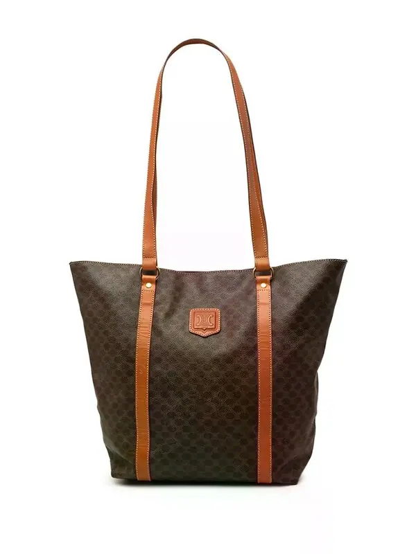 Celine 20th Century Macadam Coated Canvas Tote Bag
