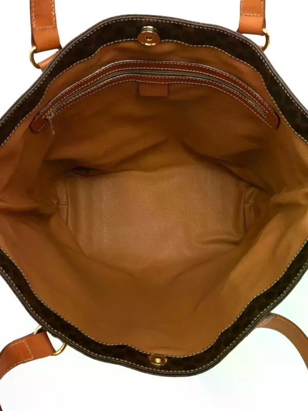 Celine 20th Century Macadam Coated Canvas Tote Bag