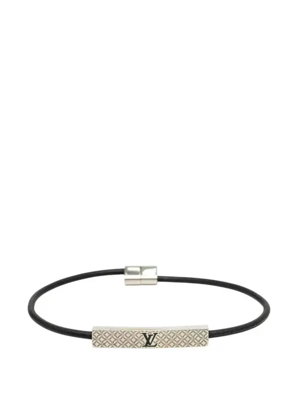 LOUIS VUITTON 2023 Palladium Plated Champs Elysees Bracelet Costume Bracelet - Black