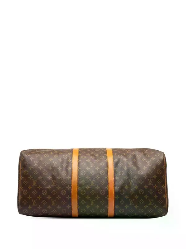 LOUIS VUITTON 1990-2010 Monogram Keepall 60 Travel Bag - Brown