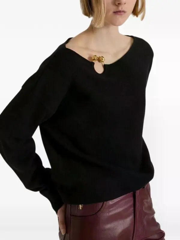 Alberta Ferretti Embellished Boat-neck Sweater