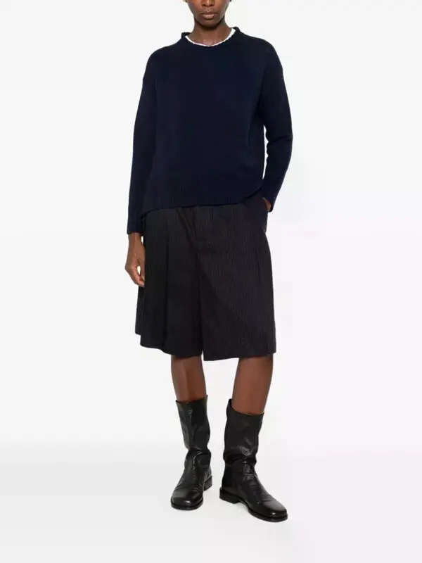 BASE MILANO Ribbed-trim Crew-neck Sweater