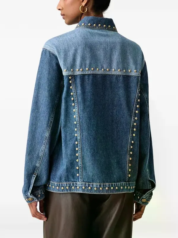 Farm Rio Stud-embellished Denim Jacket
