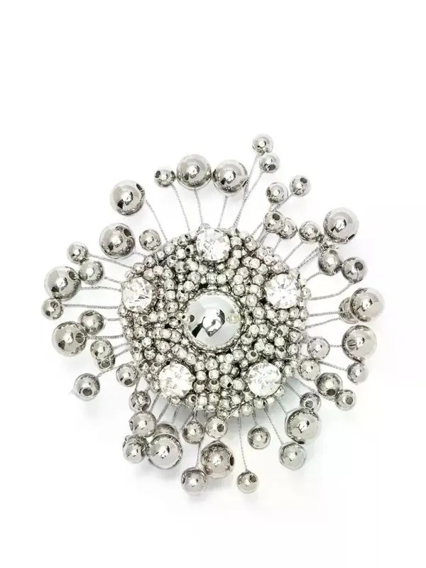 N°21 Crystal-embellished Beaded Brooch