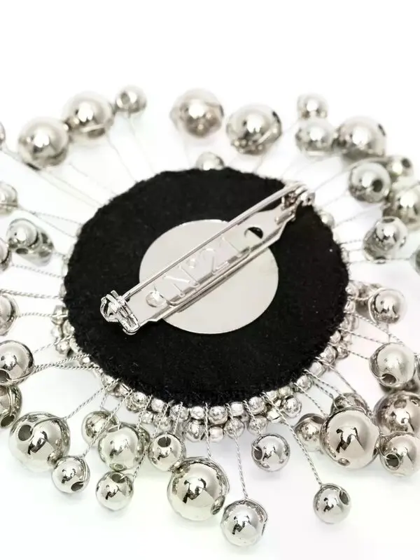 N°21 Crystal-embellished Beaded Brooch