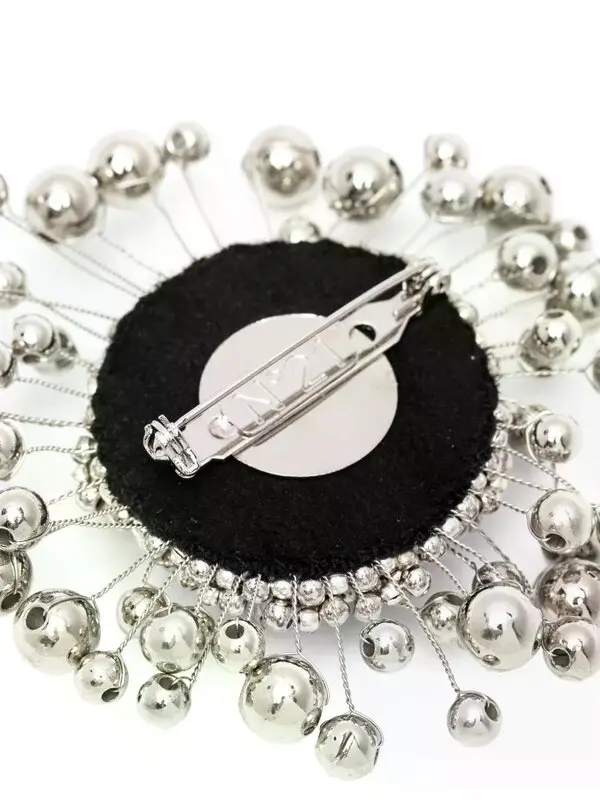 N°21 Crystal-embellished Beaded Brooch
