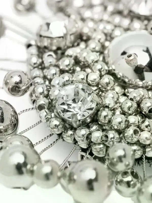 N°21 Crystal-embellished Beaded Brooch