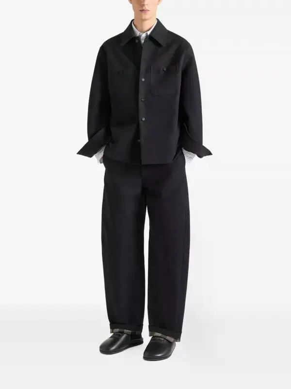 Givenchy Couture Seam Overshirt In Cotton With Checked Reverse