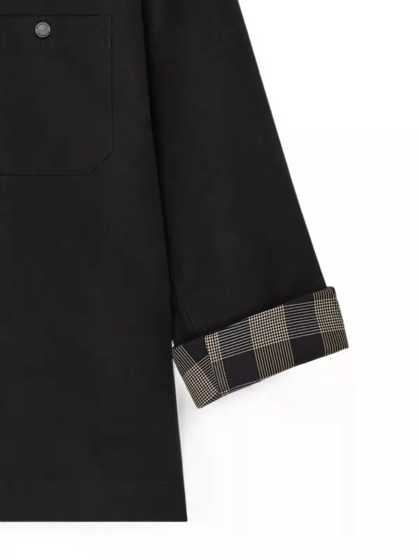 Givenchy Couture Seam Overshirt In Cotton With Checked Reverse