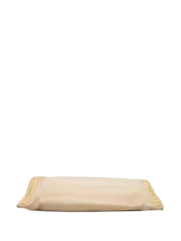 Miu Miu 2010-2026 Studded Leather Zip Clutch Bag