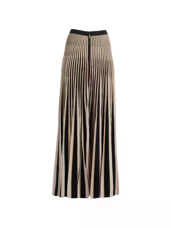 Elie Saab Pleated Knit Maxi Skirt