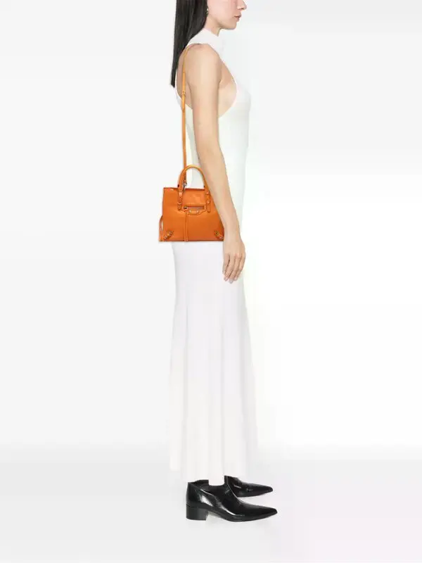 Balenciaga 2018-2026 Mini Leather Papier A4 Zip Around Satchel
