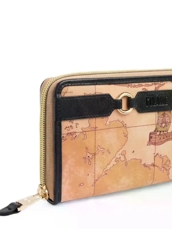 ALVIERO MARTINI 1° CLASSE Geo Classic Map-print Zip-around Wallet