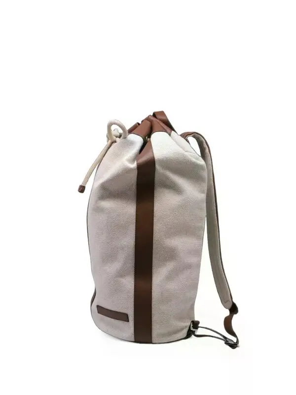 Brunello Cucinelli Drawstring Canvas Backpack