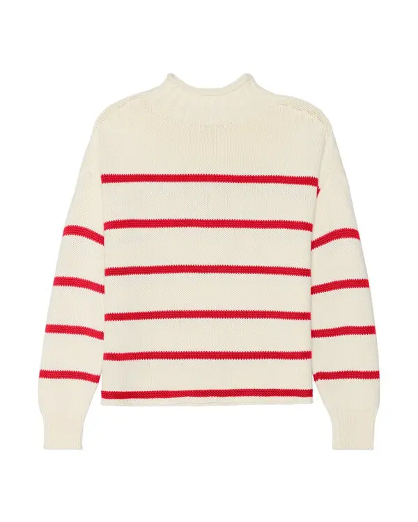ELLSWORTH + IVEY Cornelia Mock Neck Sweater Ivory