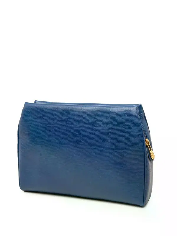 Celine 2013 Lizard Embossed Leather Clutch Shoulder Bag