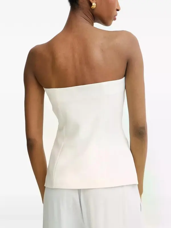 MORGAN Strapless Button-up Top