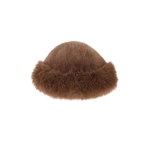 Saachi Luxe Faux Fur Hat - Brown