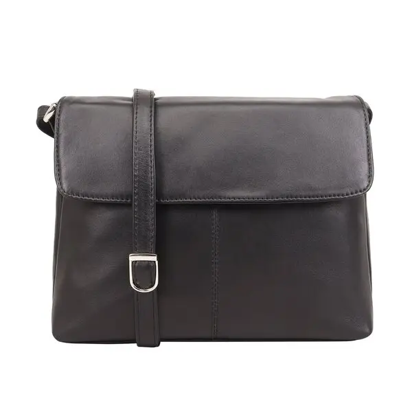 LLOYD BAKER Kheda Leather Crossbody Bag - Black