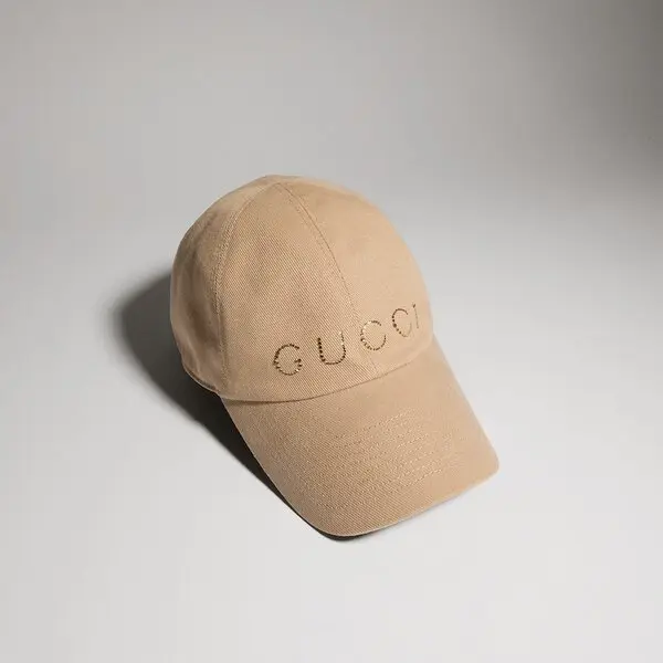 Gucci Canvas Baseball Hat With Print - Beige
