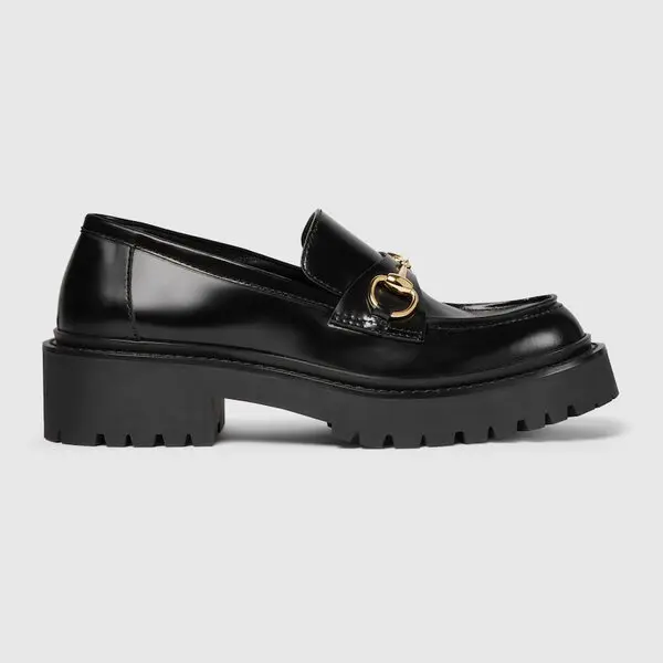 Gucci Loafer With Horsebit And Lug Sole Leather
