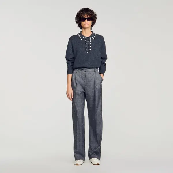 Sandro Jewellery Polo-neck Jumper