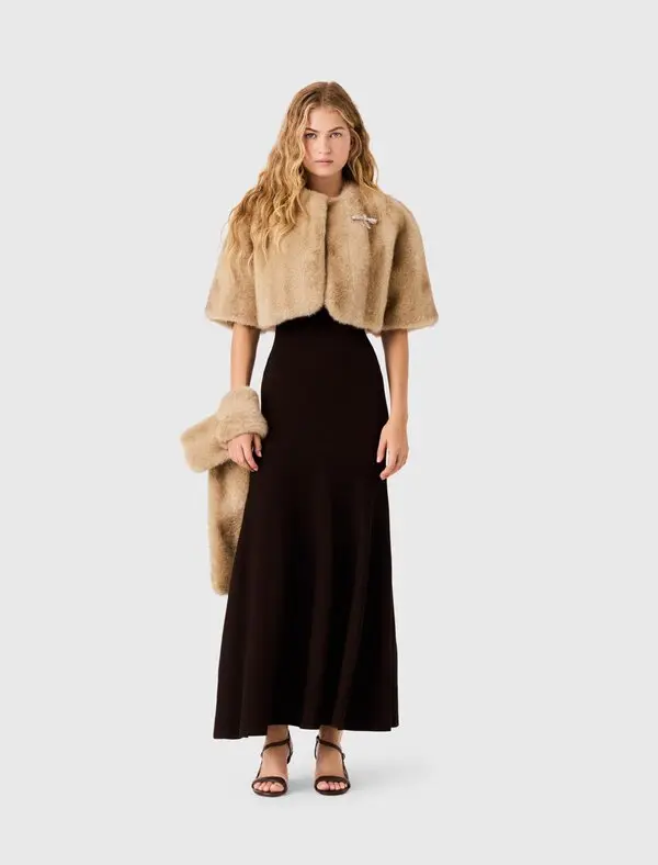 Maje Short Faux Fur Jacket
