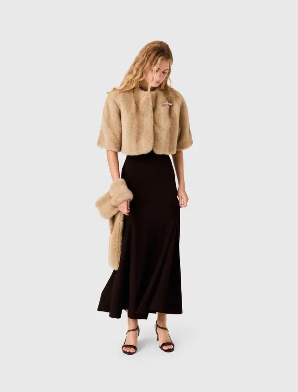 Maje Short Faux Fur Jacket