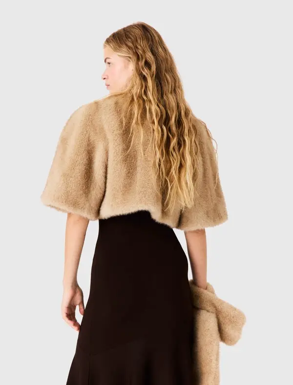 Maje Short Faux Fur Jacket