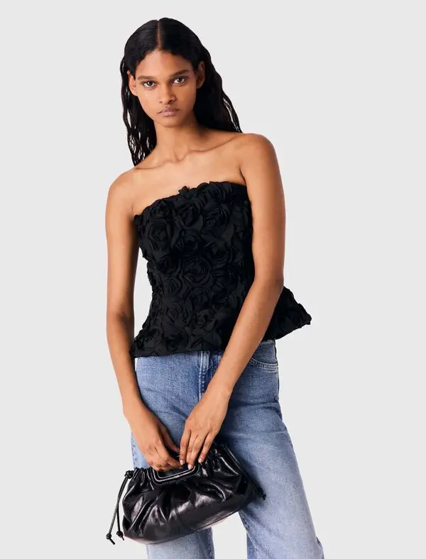 Maje Flower-embellished Top