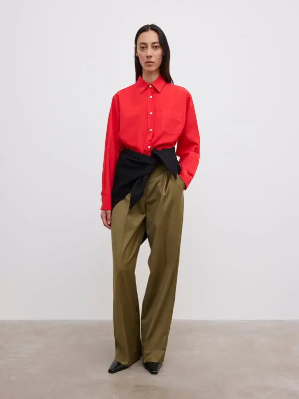 HOUSE OF DAGMAR Classic Poplin Shirt - Red